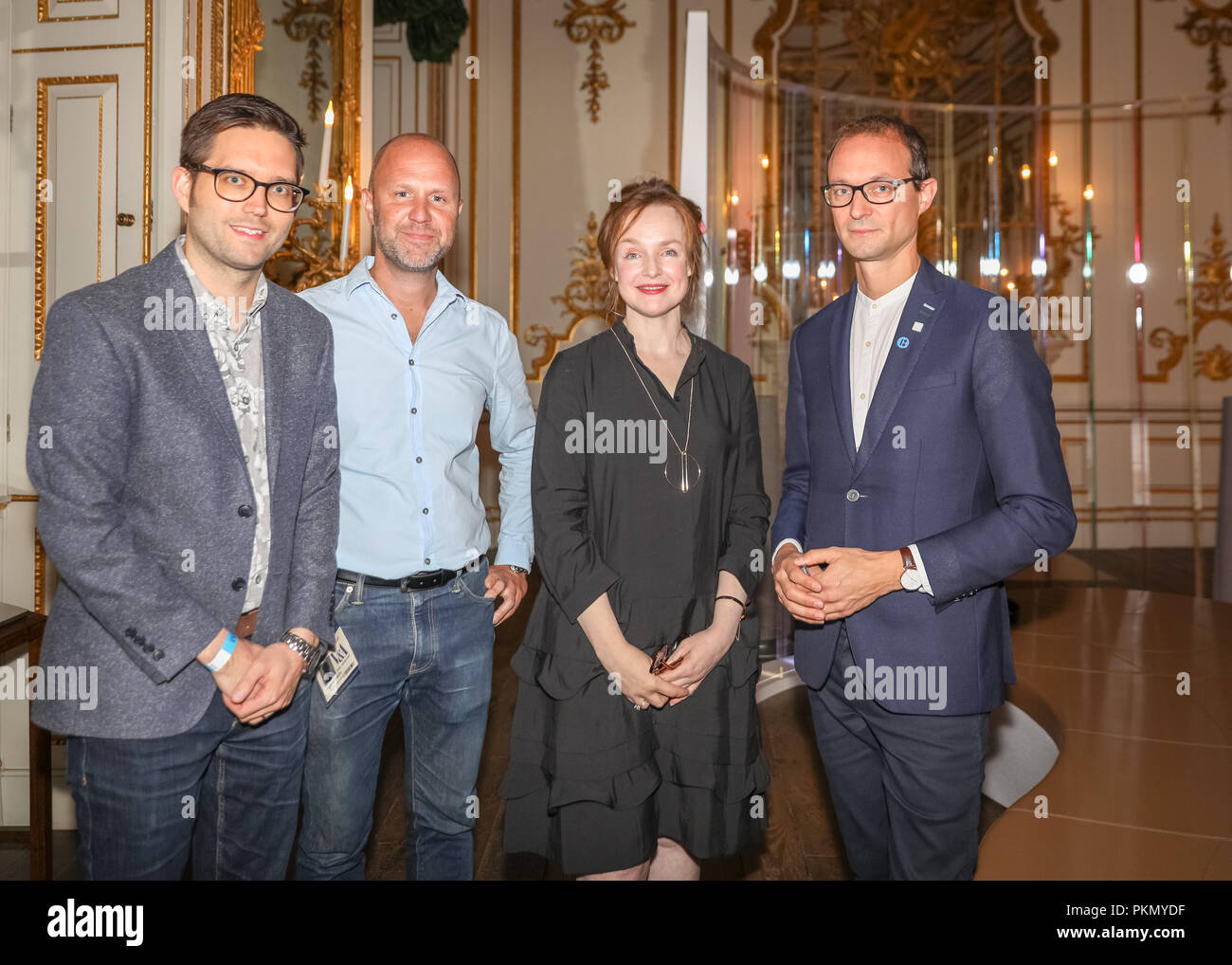 London, UK, 14th Sep 2018. The Arup designers, curator and son of Arvo ...