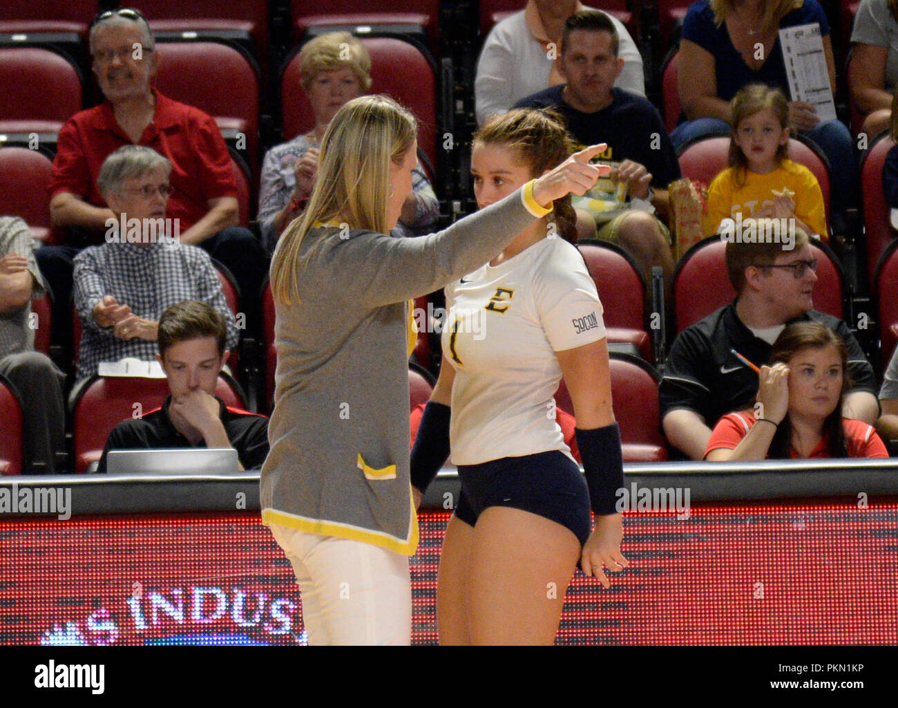September 14, 2018 East Tennessee State Bucs head coach Lindsey Devine ...