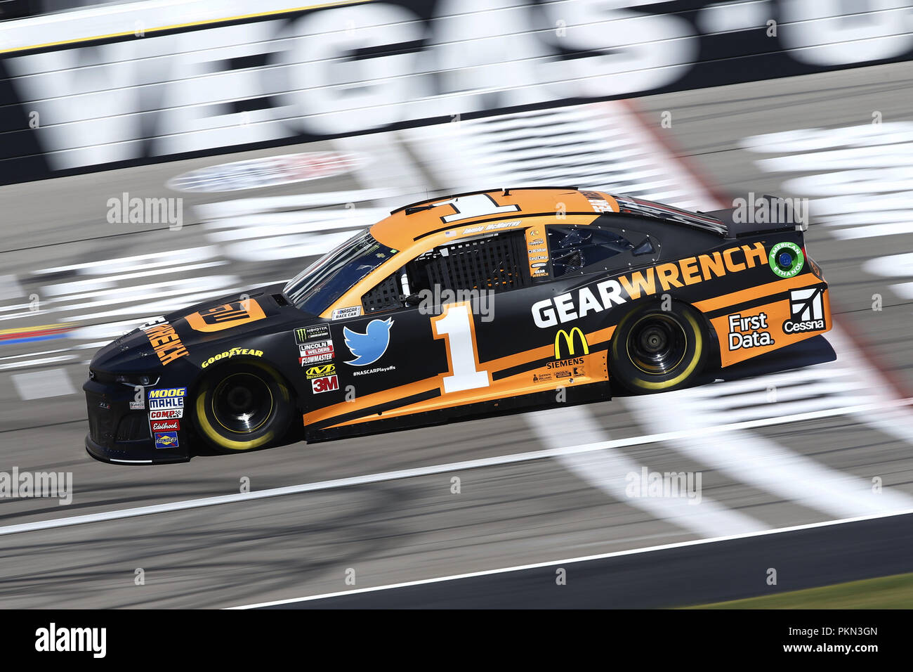 Las Vegas, Nevada, USA. 14th Sep, 2018. Jamie McMurray (1) brings his ...