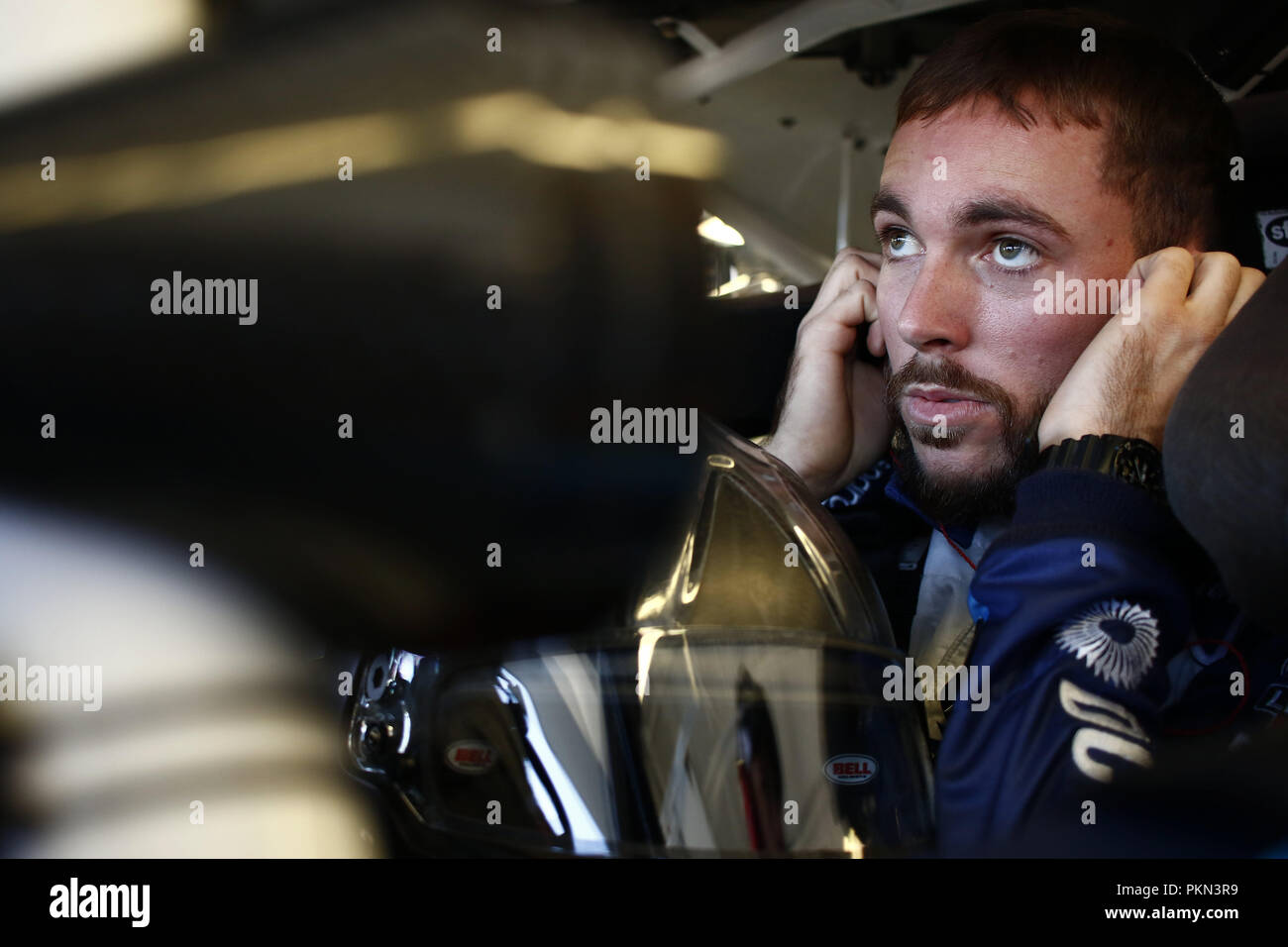 Las Vegas, Nevada, USA. 14th Sep, 2018. Ross Chastain (42) straps into ...