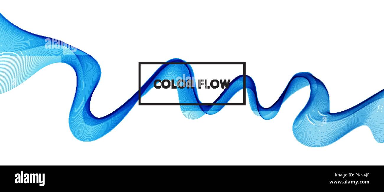 Abstract colorful vector background, color flow wave for design ...