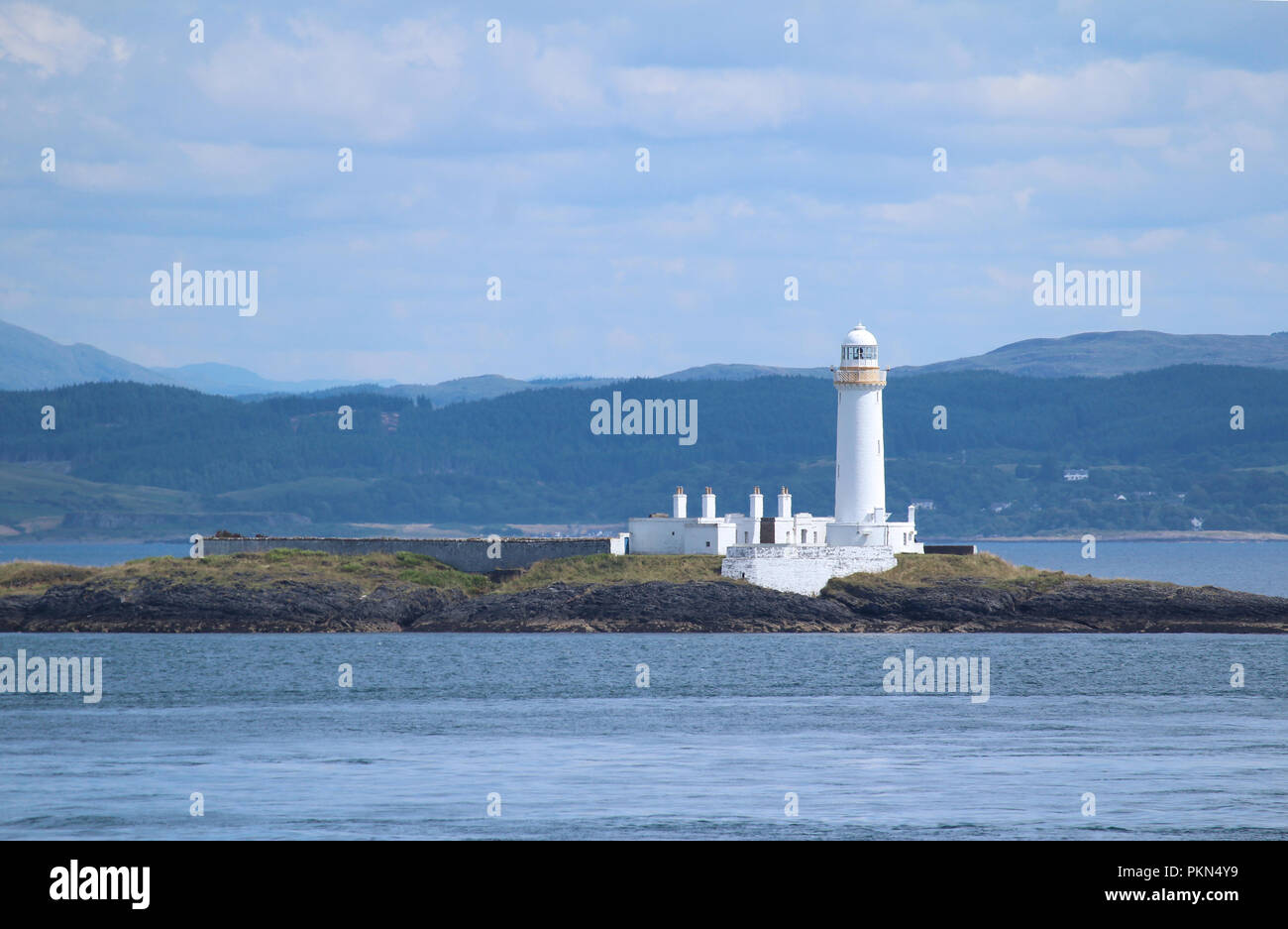 The picturesque Eilean Musdile Lighthouse, situated in the Sound of ...