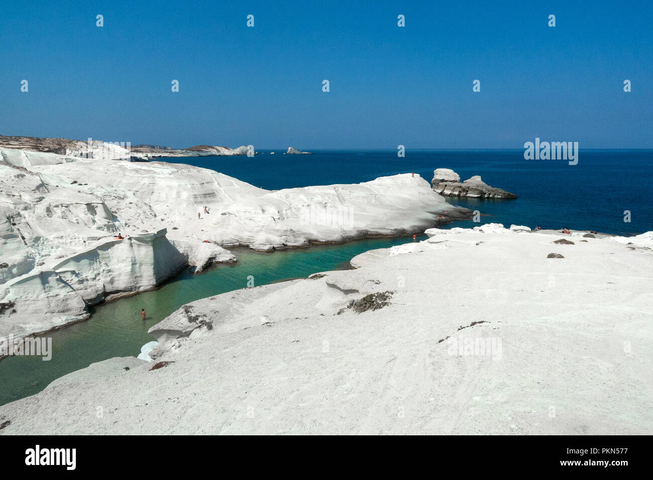 White rock cliff milos island hi-res stock photography and images - Alamy