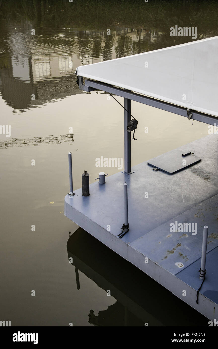 Small dock for boats, detail of water transport Stock Photo - Alamy