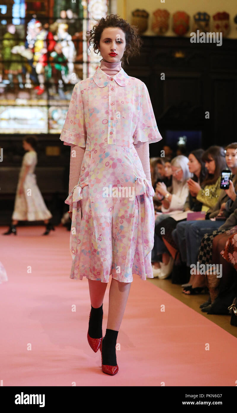 Models on the catwalk during Ryan Lo show London Fashion Week September ...