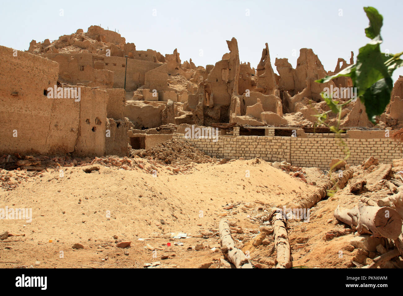 View of the ruins of the Siwa Shali, the ancient fortress at Siwa Oasis ...