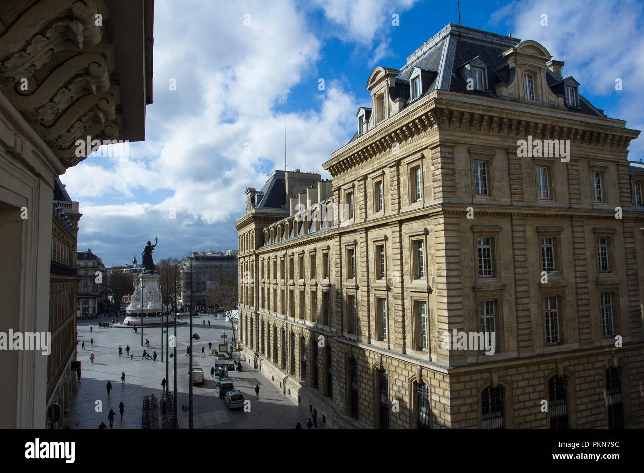 Building with French architecture Stock Photo - Alamy