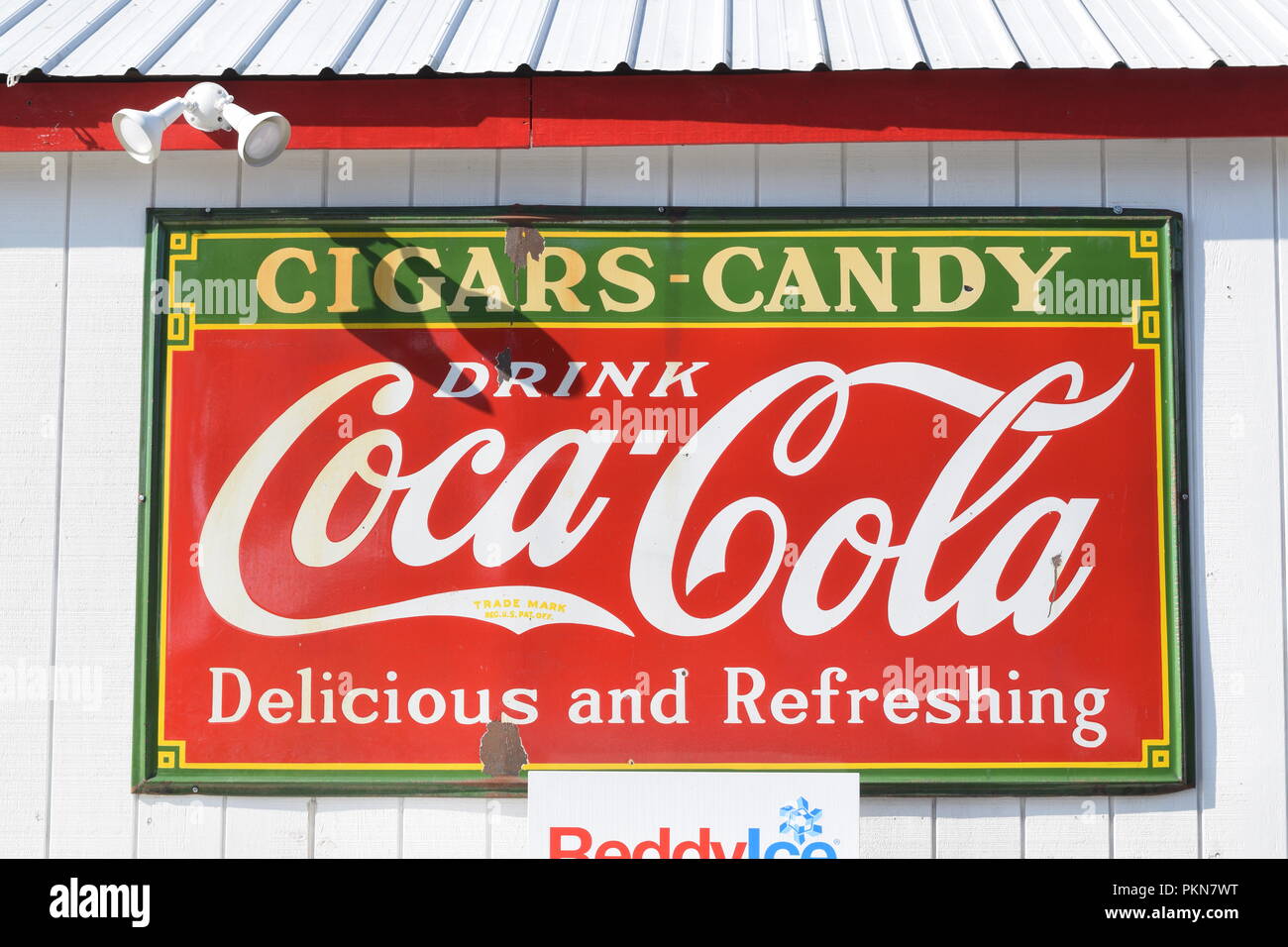 Vintage Drink Coca-Cola sign Stock Photo - Alamy