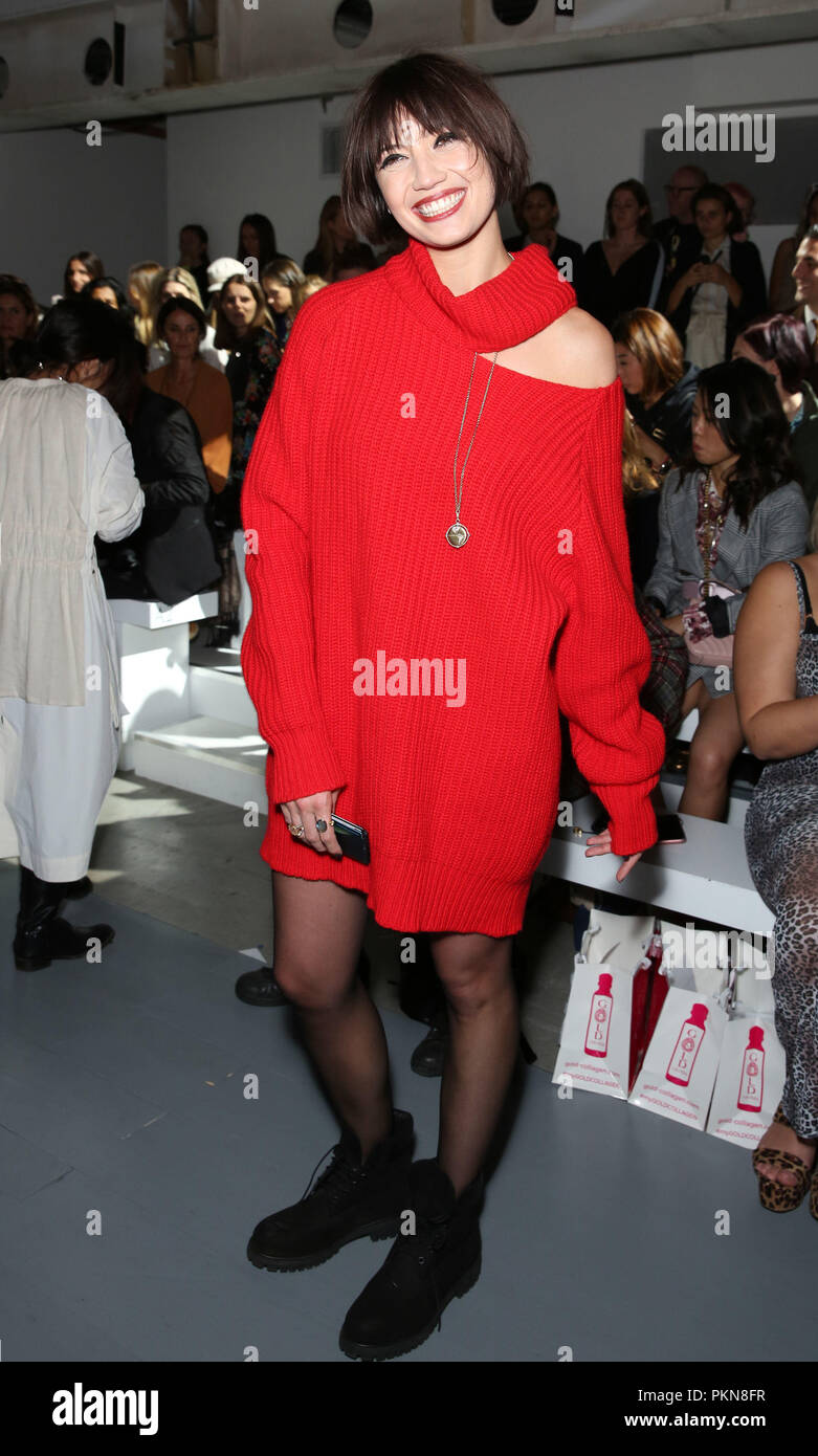 Fashion model Daisy Lowe on the front row during the Marta Jakubowski ...