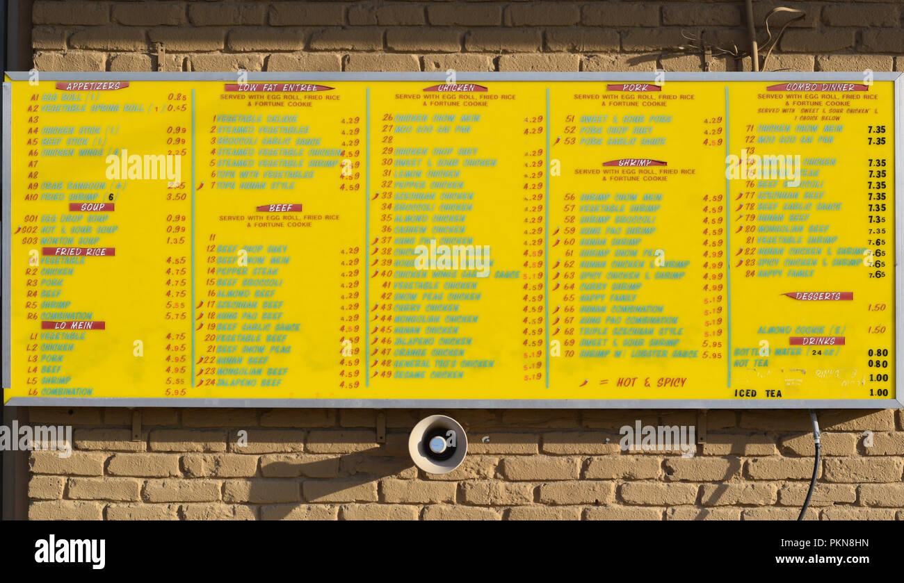 Drive thru menu sign hi-res stock photography and images - Alamy