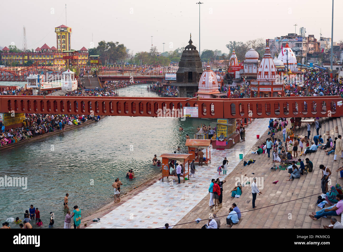 Flower offering in rishikesh india hi-res stock photography and images ...