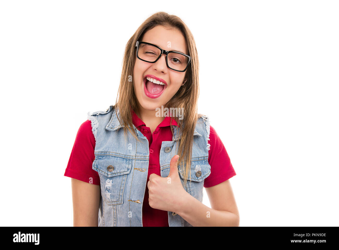 Wink female hi-res stock photography and images - Alamy