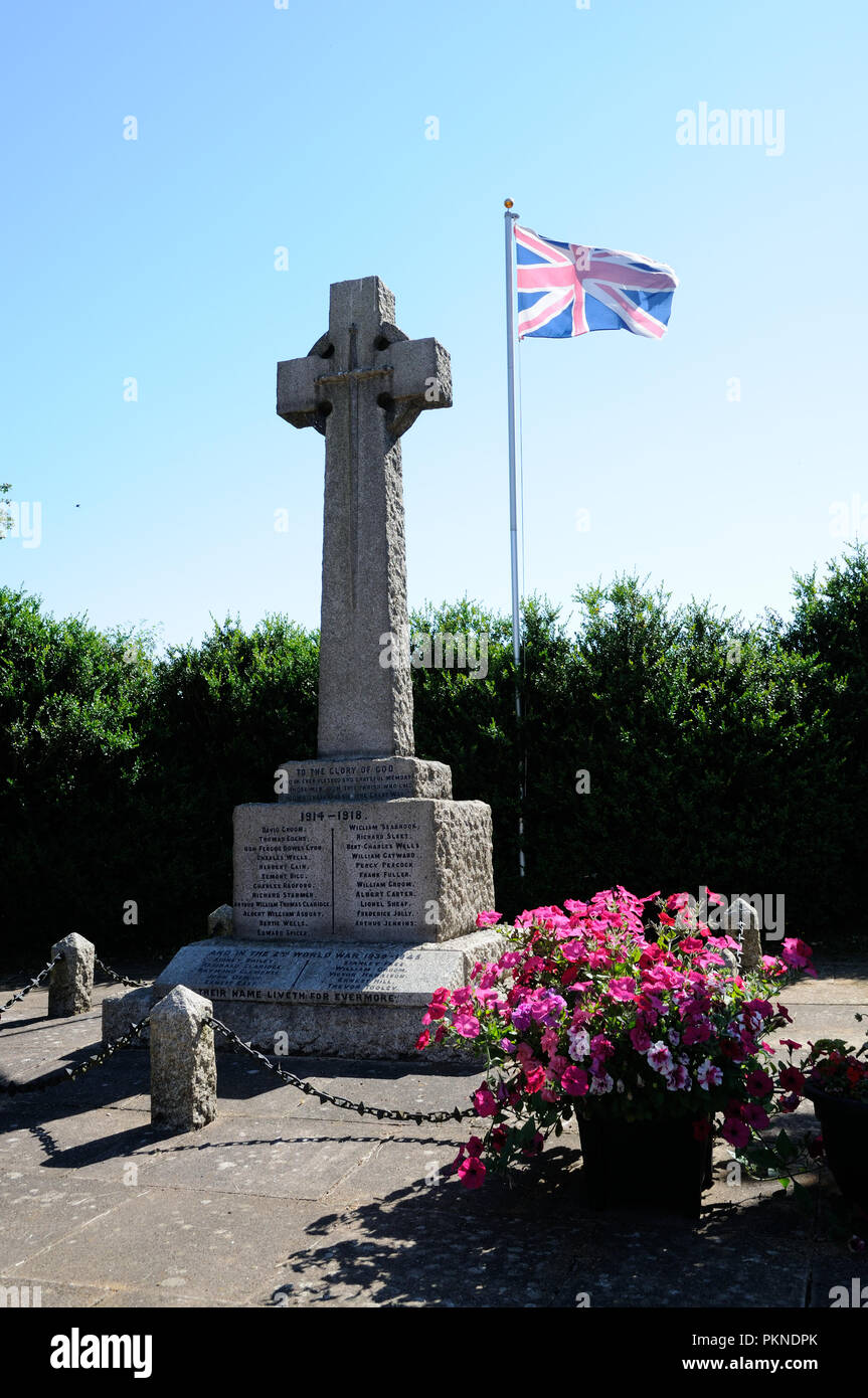 War Memorial, Whitwell, Hertfordshire. It remembers the 33 men of the ...