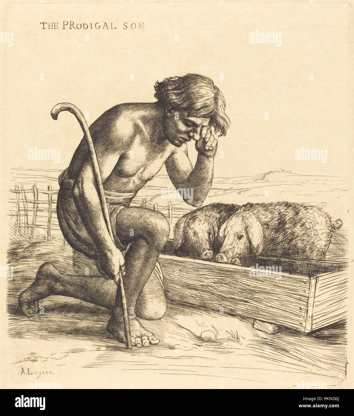 The Prodigal Son, 1st plate (L'enfant prodigue). Medium: etching and ...