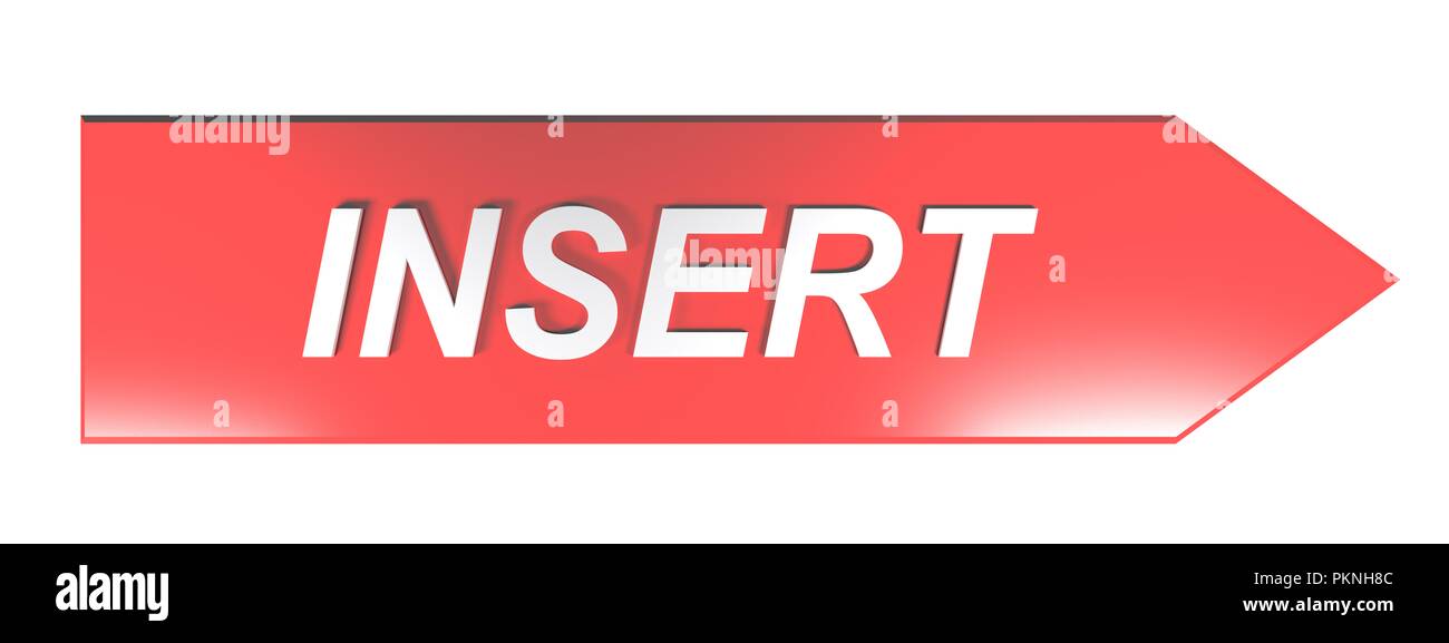 Insert on red arrow hi-res stock photography and images - Alamy