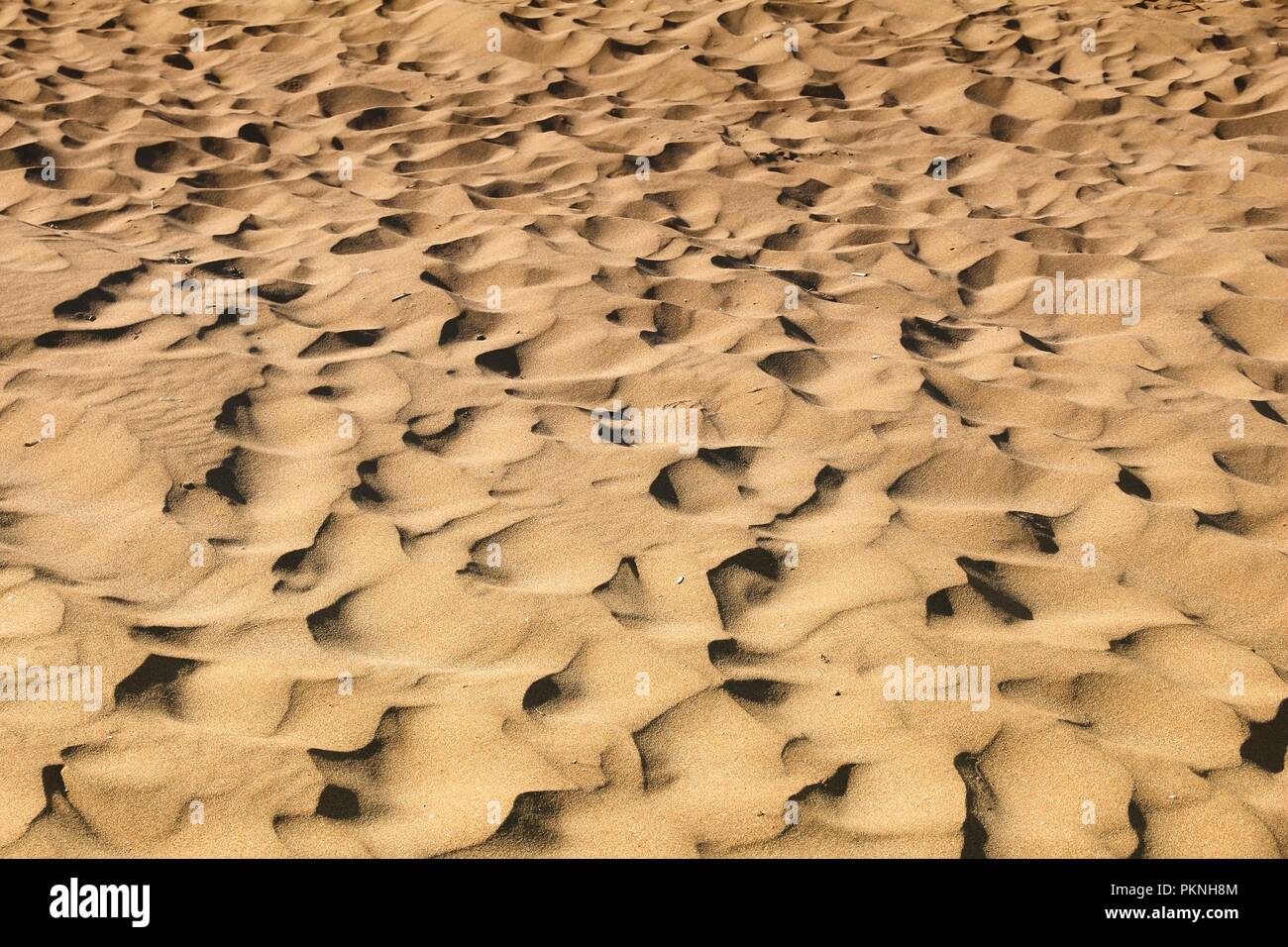 Mini sand dunes at a beach in Greece Stock Photo - Alamy