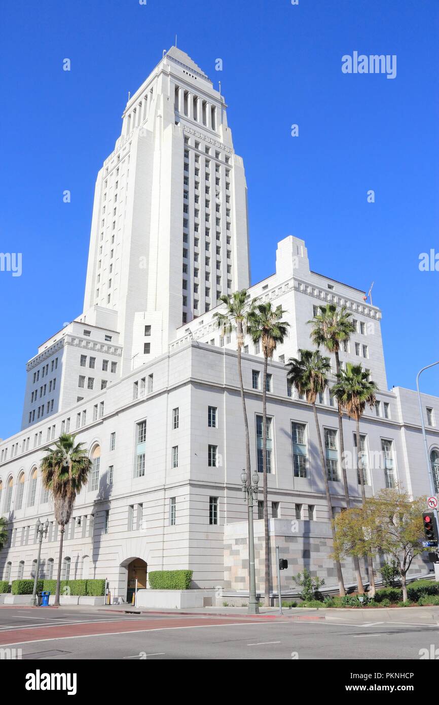 Los Angeles, California, United States. City Hall building Stock Photo ...