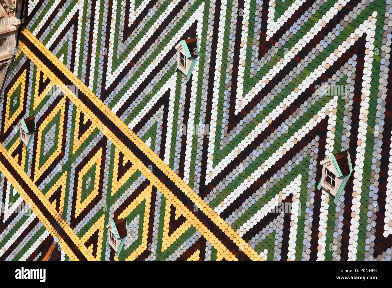 Vienna, Austria - roof tiles decoration of Stephansdom (Saint Stephen's ...