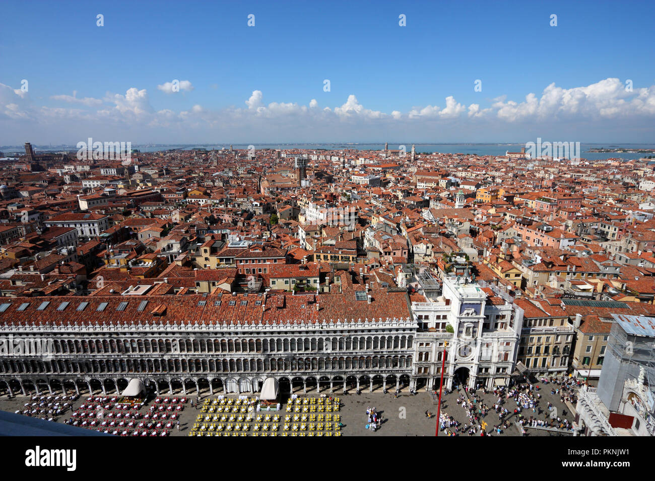 Venice, Italy - aerial view of famous Saint Mark Square (Piazza San ...