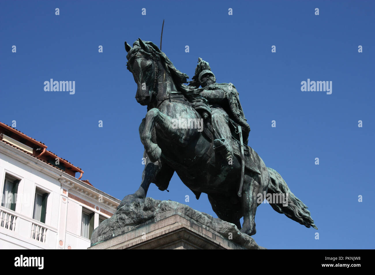 Statue in Venice, Italy. Famous Victor Emmanuel II Stock Photo - Alamy