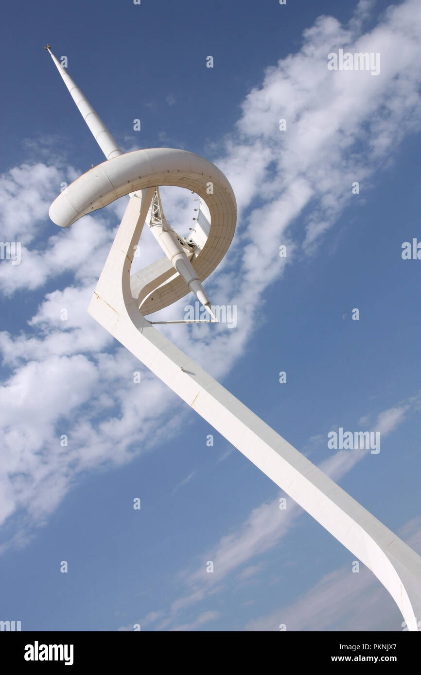 BARCELONA - SEPTEMBER 11: Santiago Calatrava tower on September 11 ...