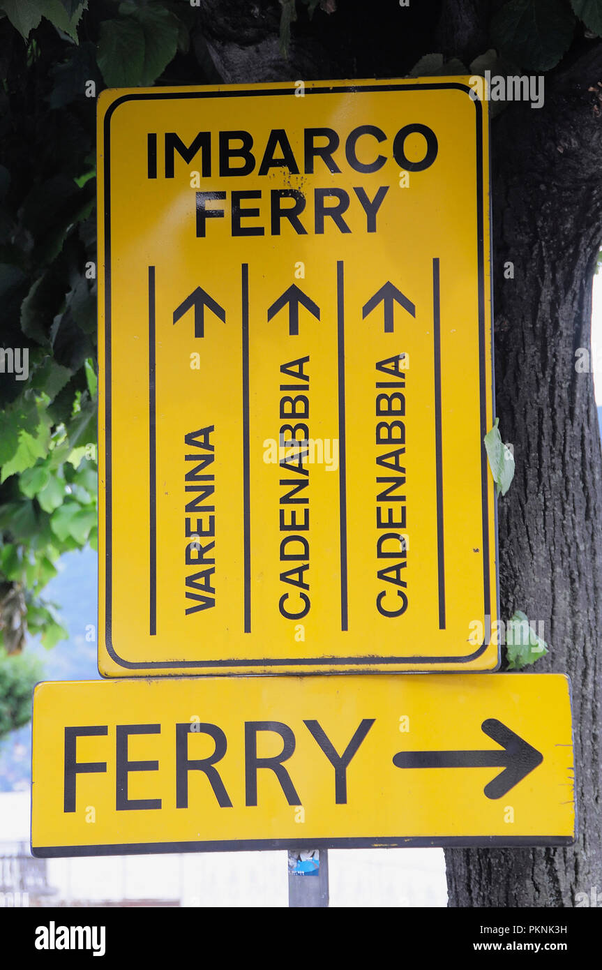 Menaggio como sign hi-res stock photography and images - Alamy