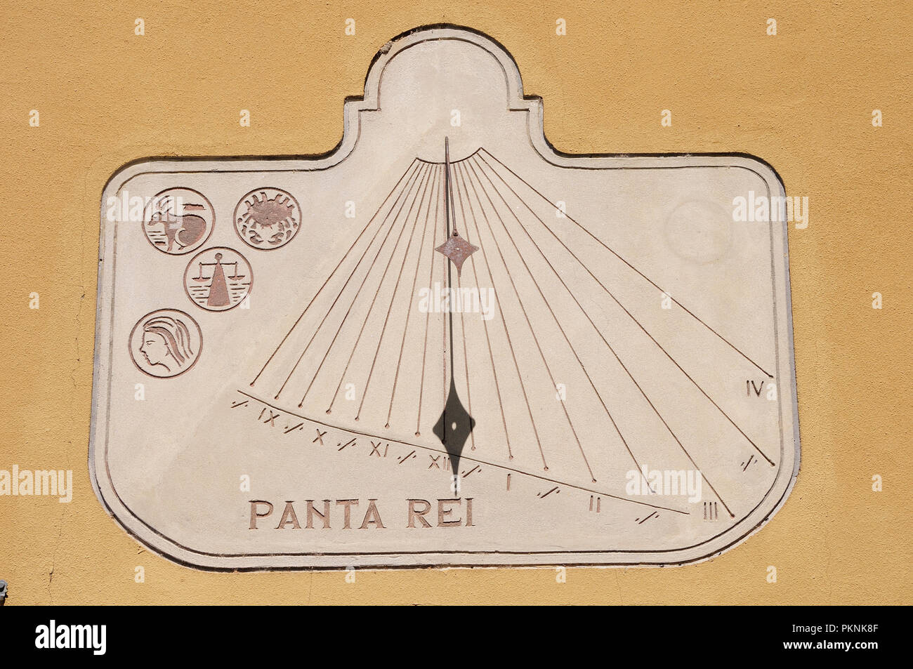 Italy, Lombardy, Lake Como, Varenna, sundial Stock Photo - Alamy