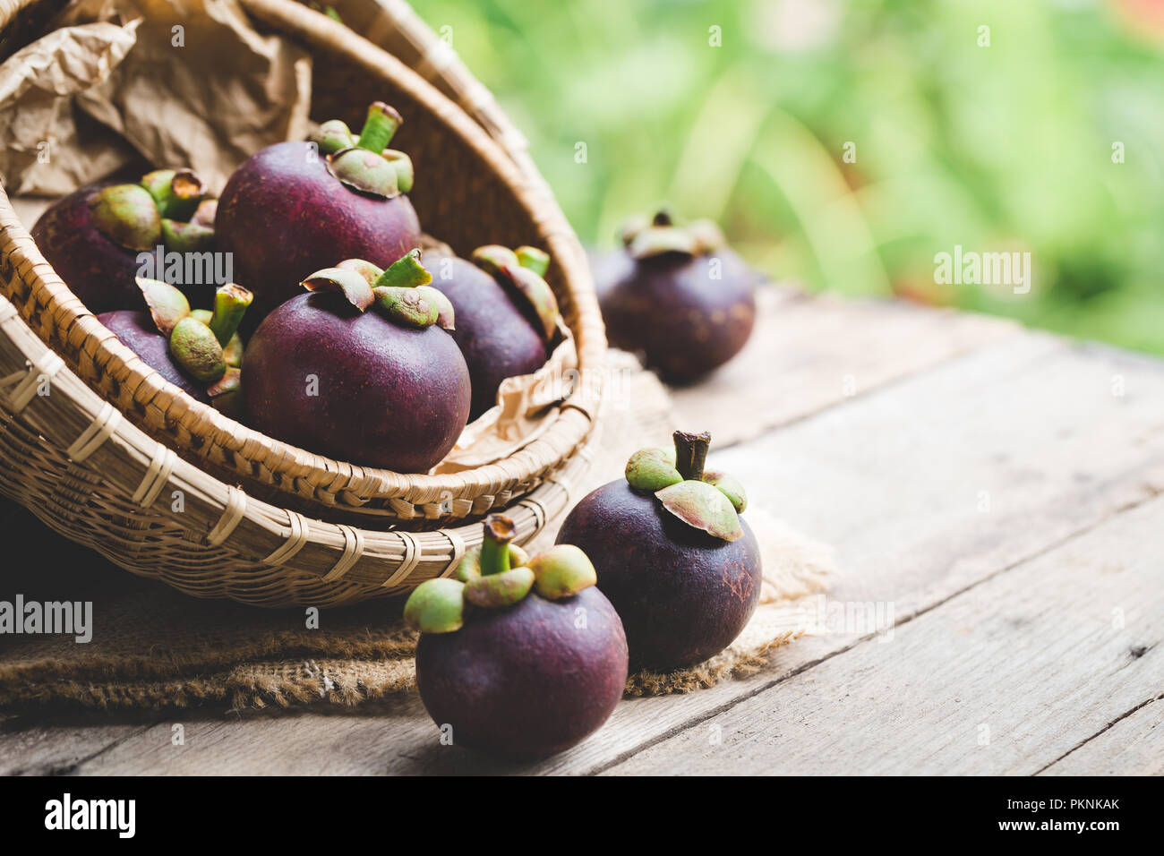 Fresh mangosteen fruits Stock Photo - Alamy