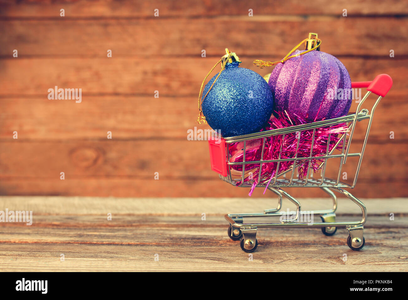 Shopping christmas decorations trolley hi-res stock photography and ...