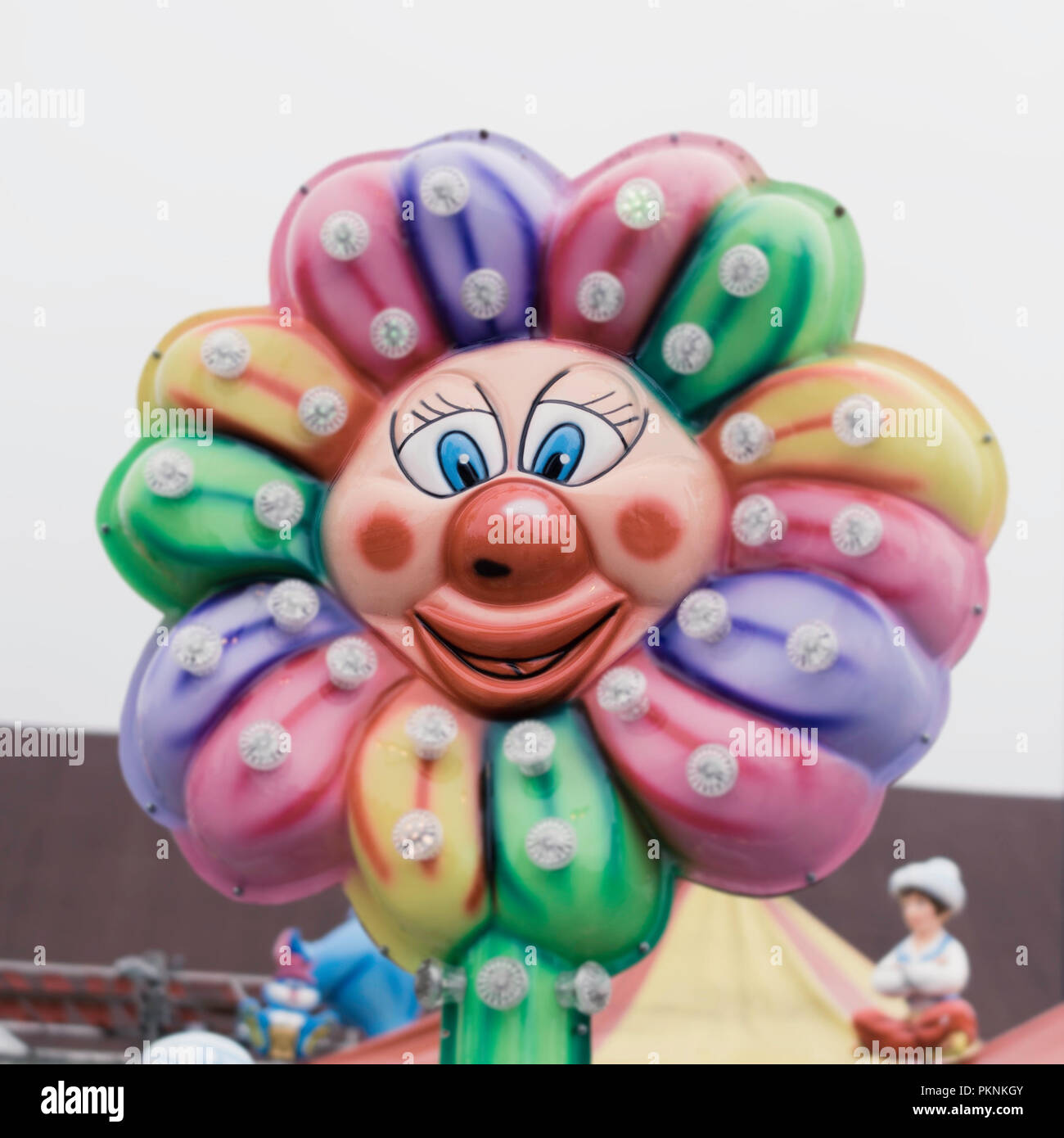 Clown head that looks like a flower Stock Photo - Alamy