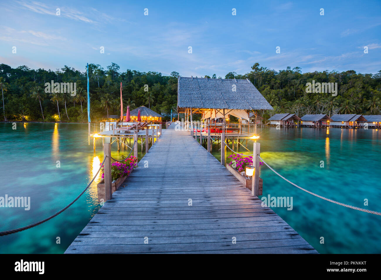 Resort Papua Explorer Divers, Raja Ampat, West Papua, Indonesia Stock ...