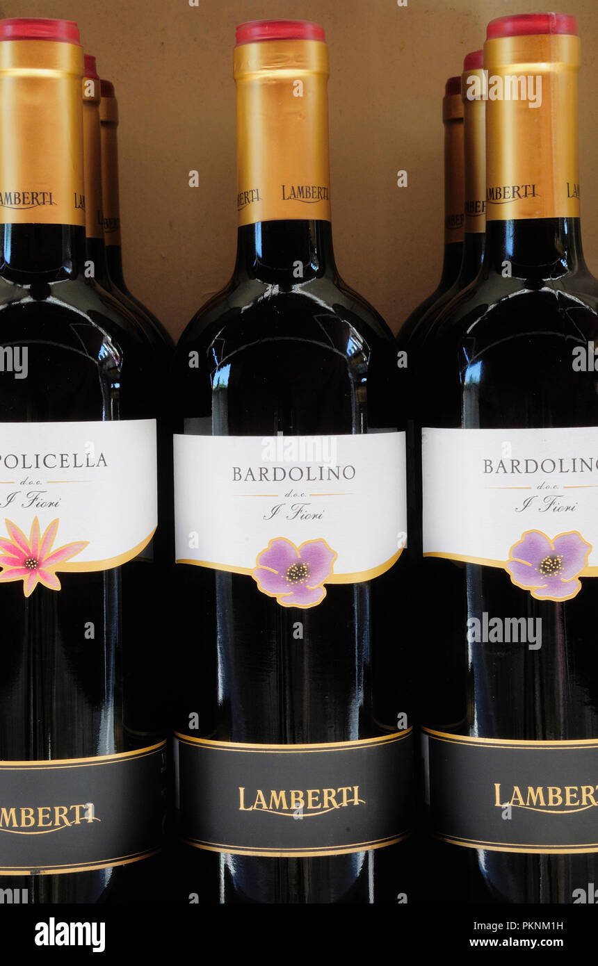 Italy, Veneto, Lake Garda, Bardolino wine selection Stock Photo - Alamy