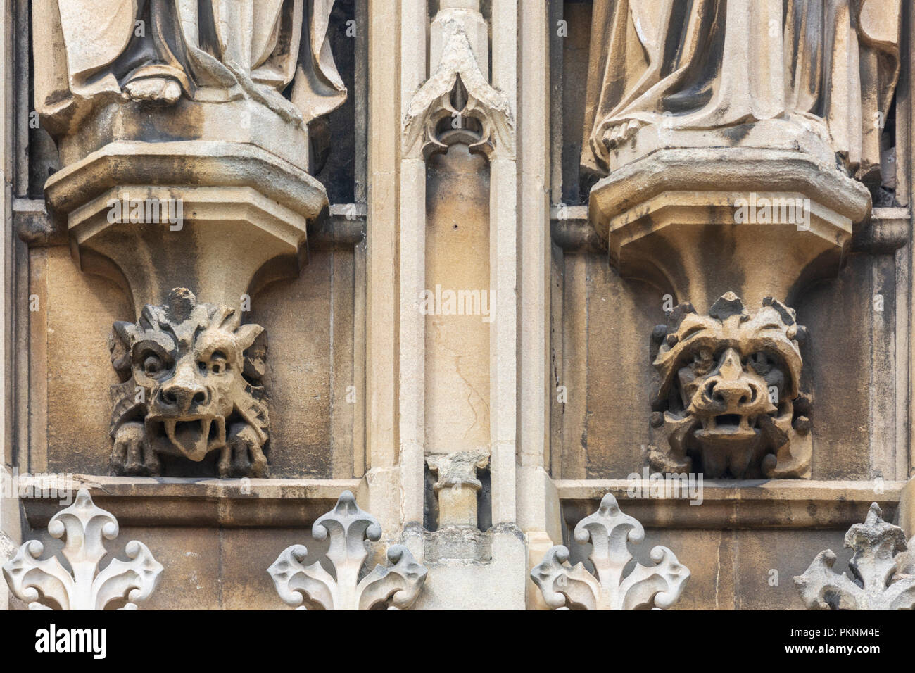 Detail of Grotesques on Gloucester Cathedral, England Stock Photo - Alamy