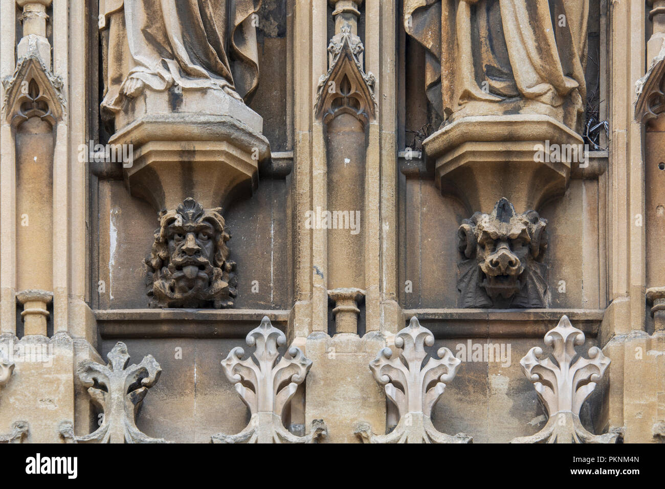 Detail of Grotesques on Gloucester Cathedral, England Stock Photo - Alamy