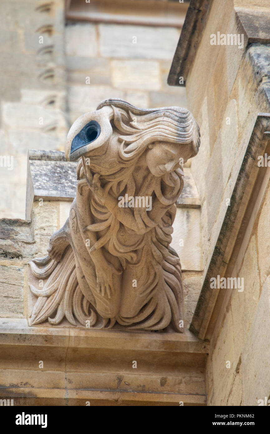 Detail of a Gargoyle on Gloucester Cathedral. England Stock Photo - Alamy