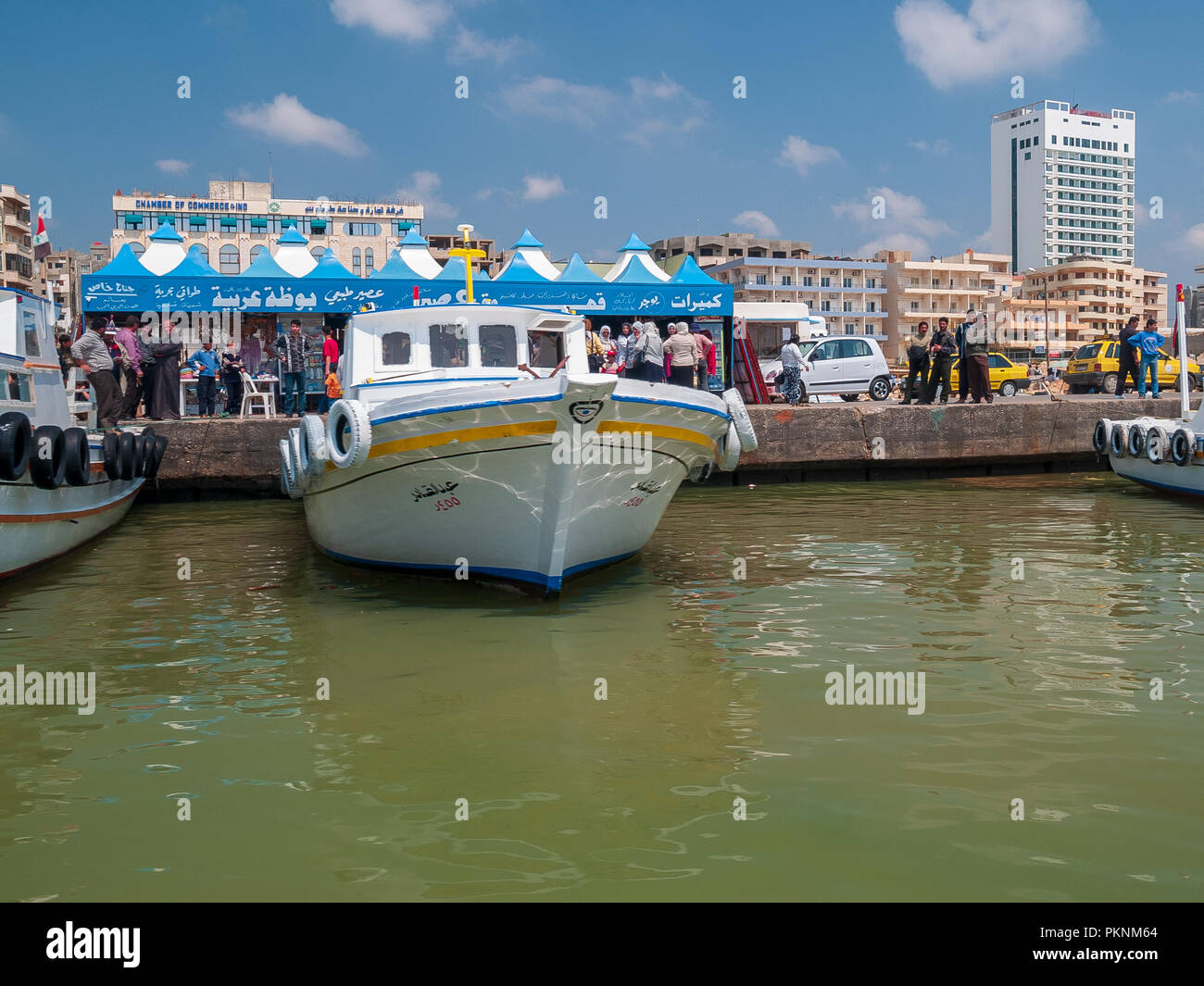 The harbor of Tartus, Syria. Tartus the second largest port city ...