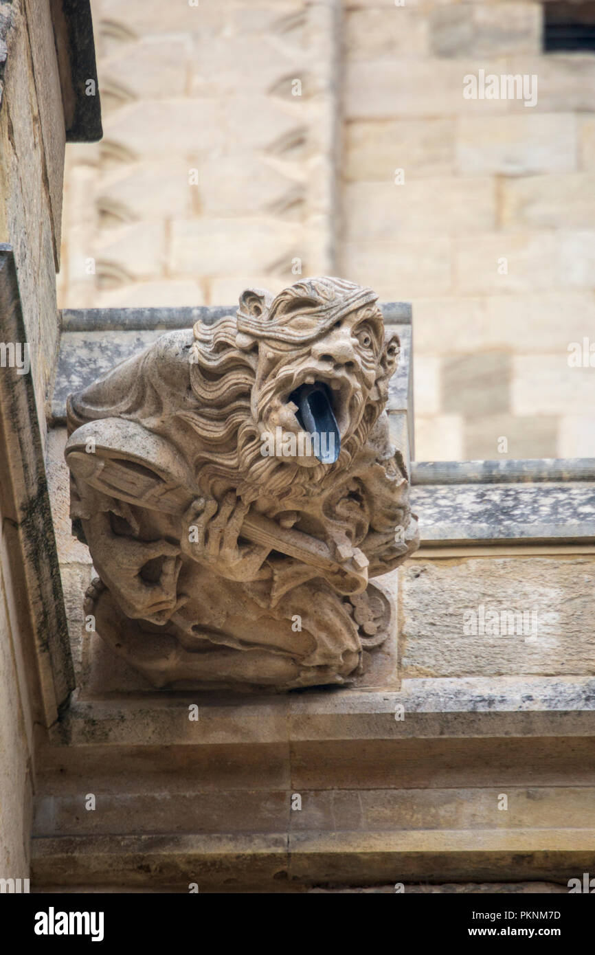 Detail of a Gargoyle on Gloucester Cathedral. England Stock Photo - Alamy