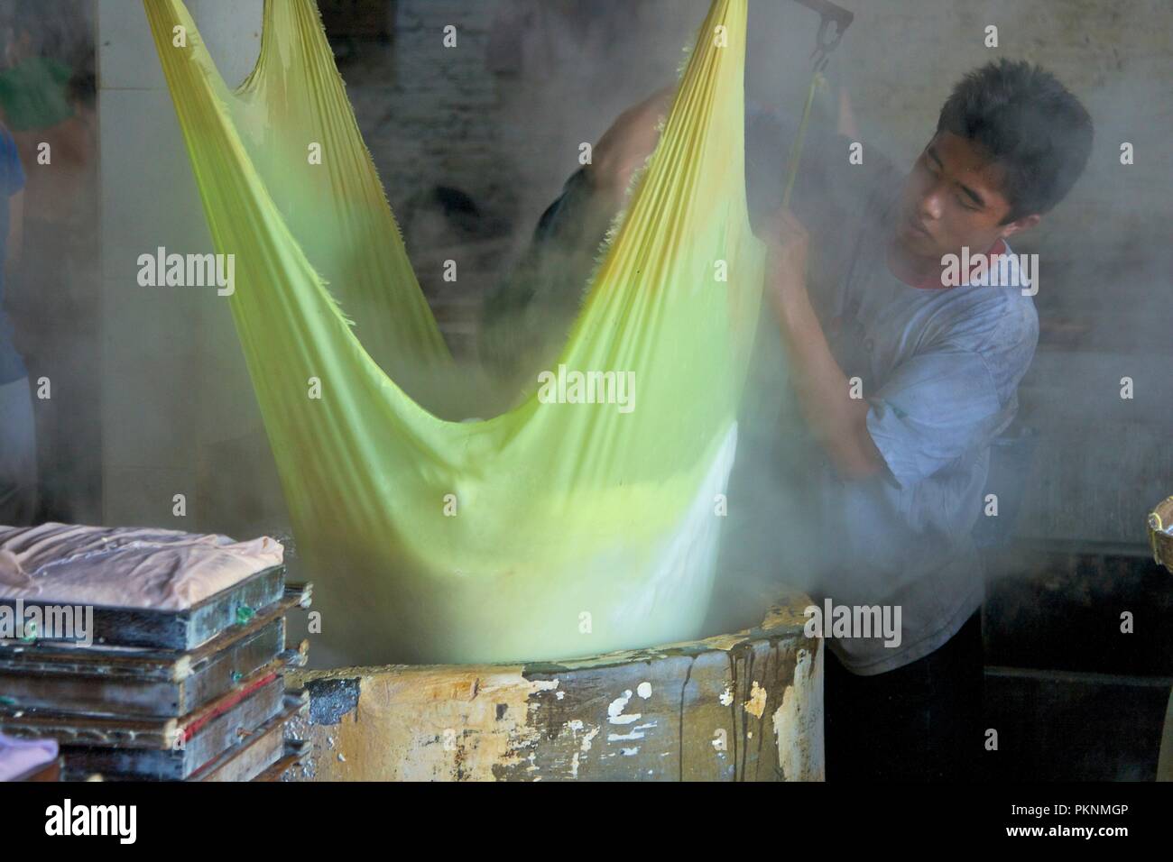 Inside tofu factory, Java, Indonesia Stock Photo - Alamy
