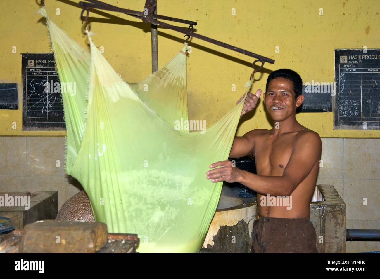 Inside tofu factory, Java, Indonesia Stock Photo - Alamy