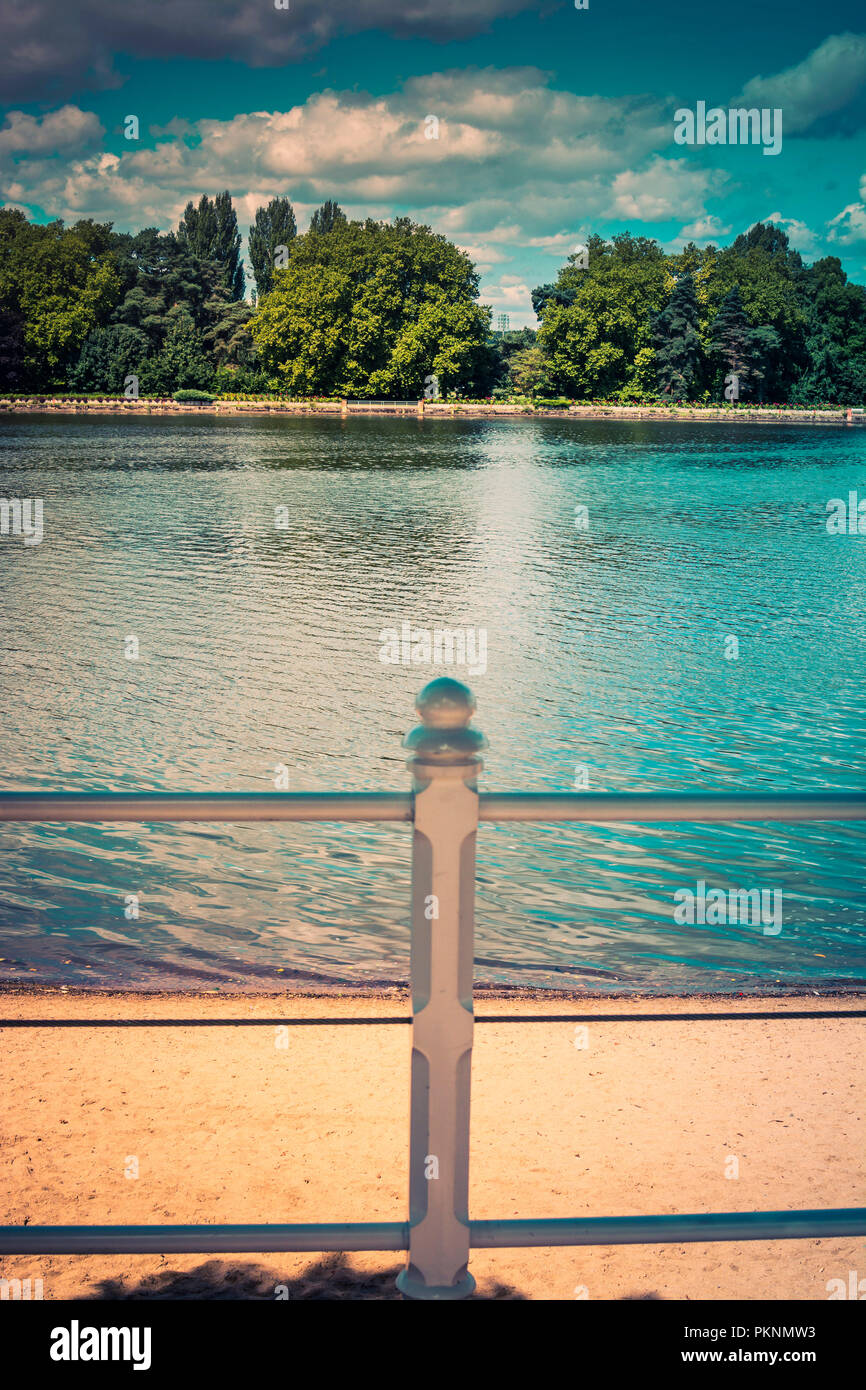 Banks of the river Allier to Vichy city, Allier department, Auvergne ...