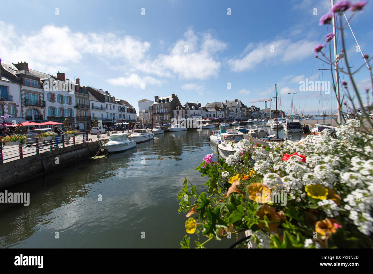 Le Croisic, France. Picturesque colourful view of Le Croisic’s harbour ...