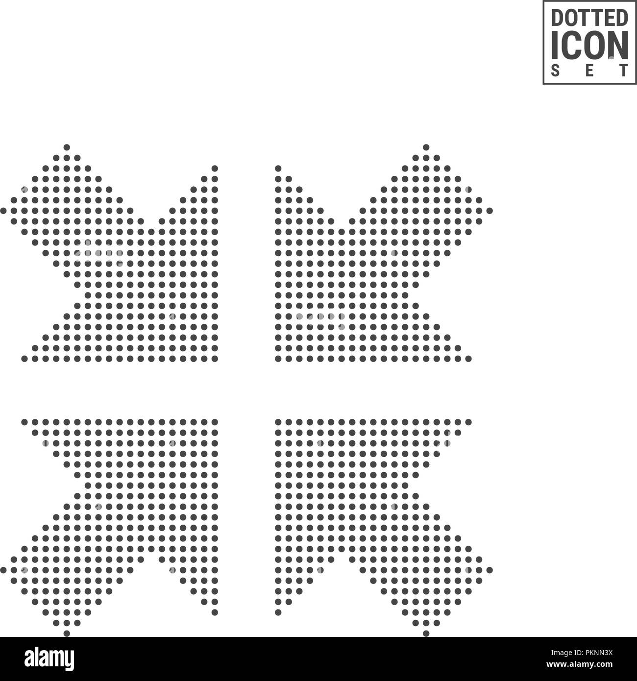 Minimize a Window Dot Pattern Icon. Shrink Dotted Icon Isolated on ...