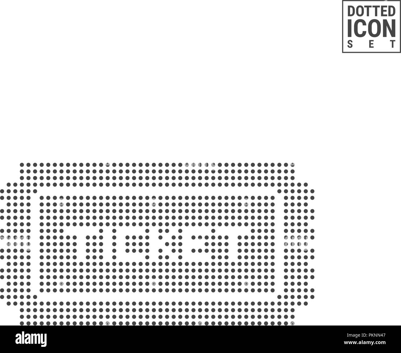 Ticket Dot Pattern Icon. Entrance to the Event Dotted Icon Isolated on ...