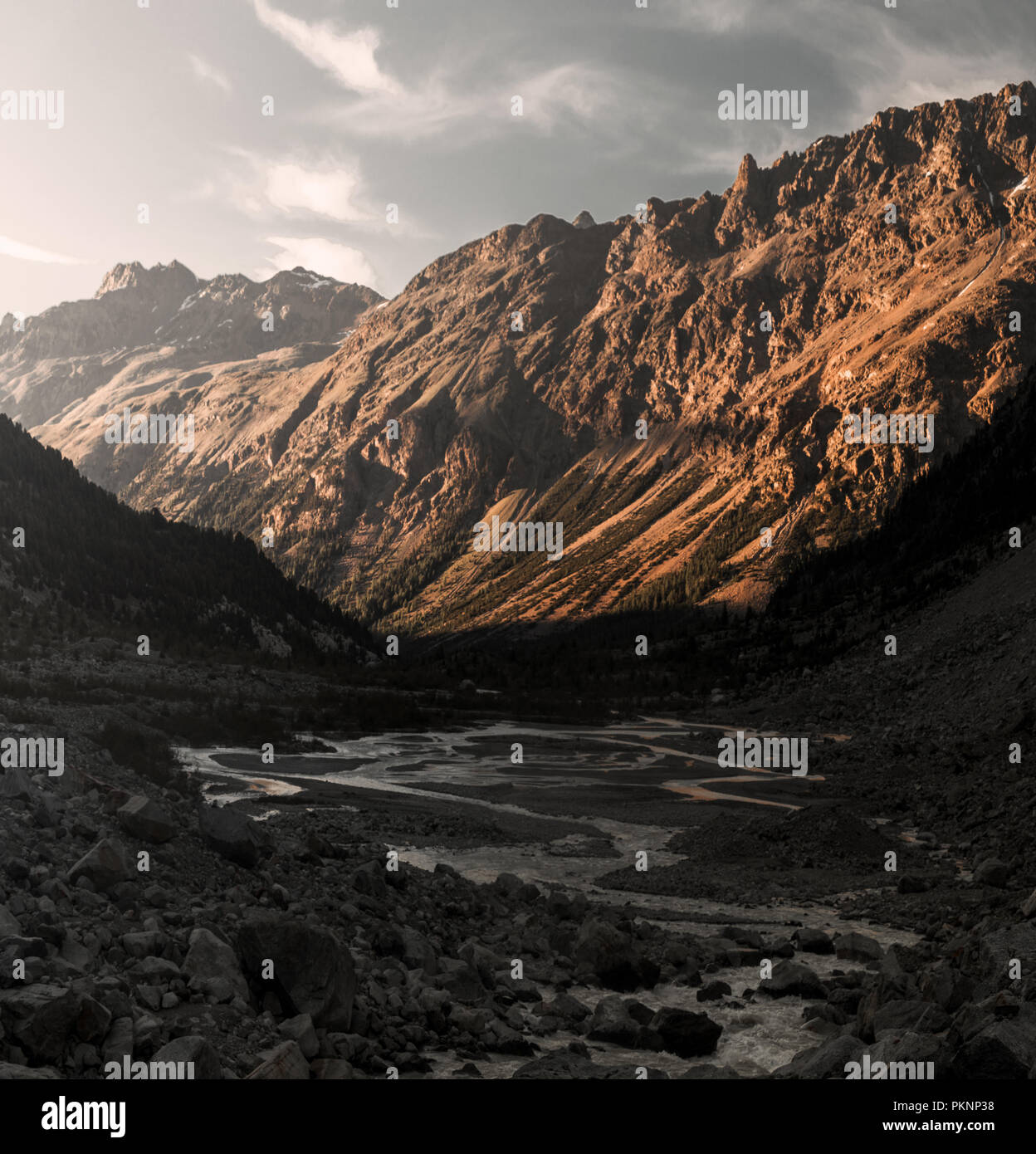 Sunset over the swiss alps hi-res stock photography and images - Alamy