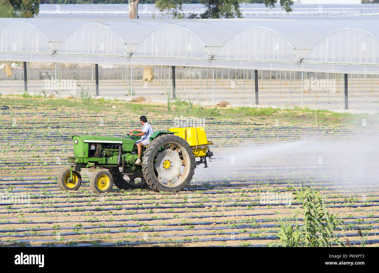 Farmer spraying field insecticide hi-res stock photography and images ...