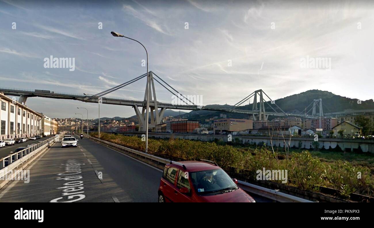 Sights of the Morandi Bridge in Genoa before it collapsed on August ...