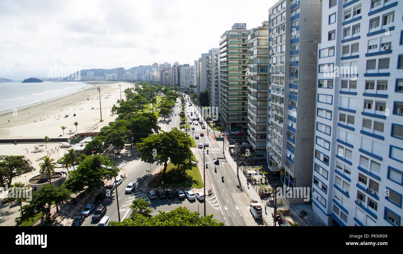 City with buildings and beach Stock Photo - Alamy