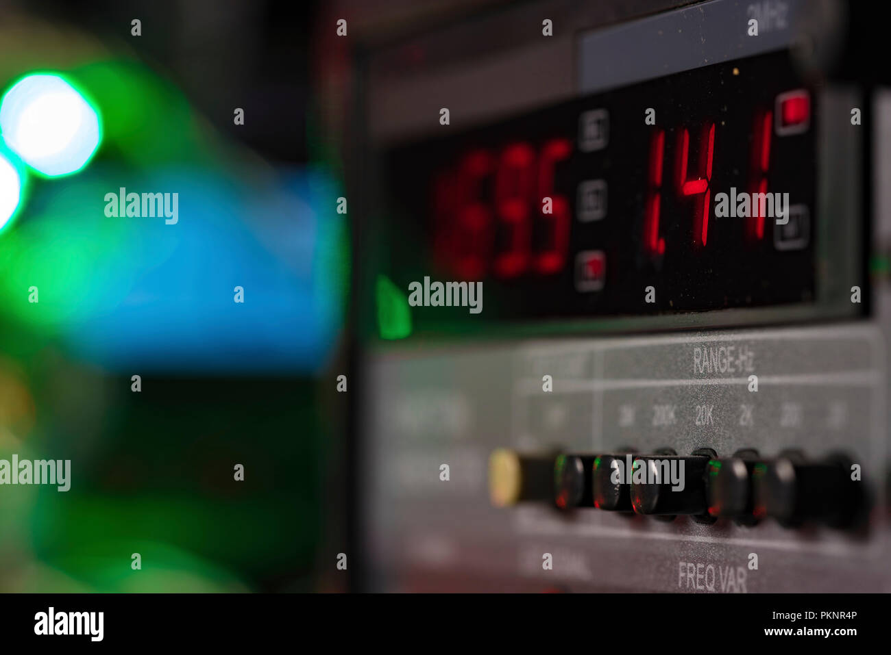 Electronic measuring instrument display Stock Photo - Alamy