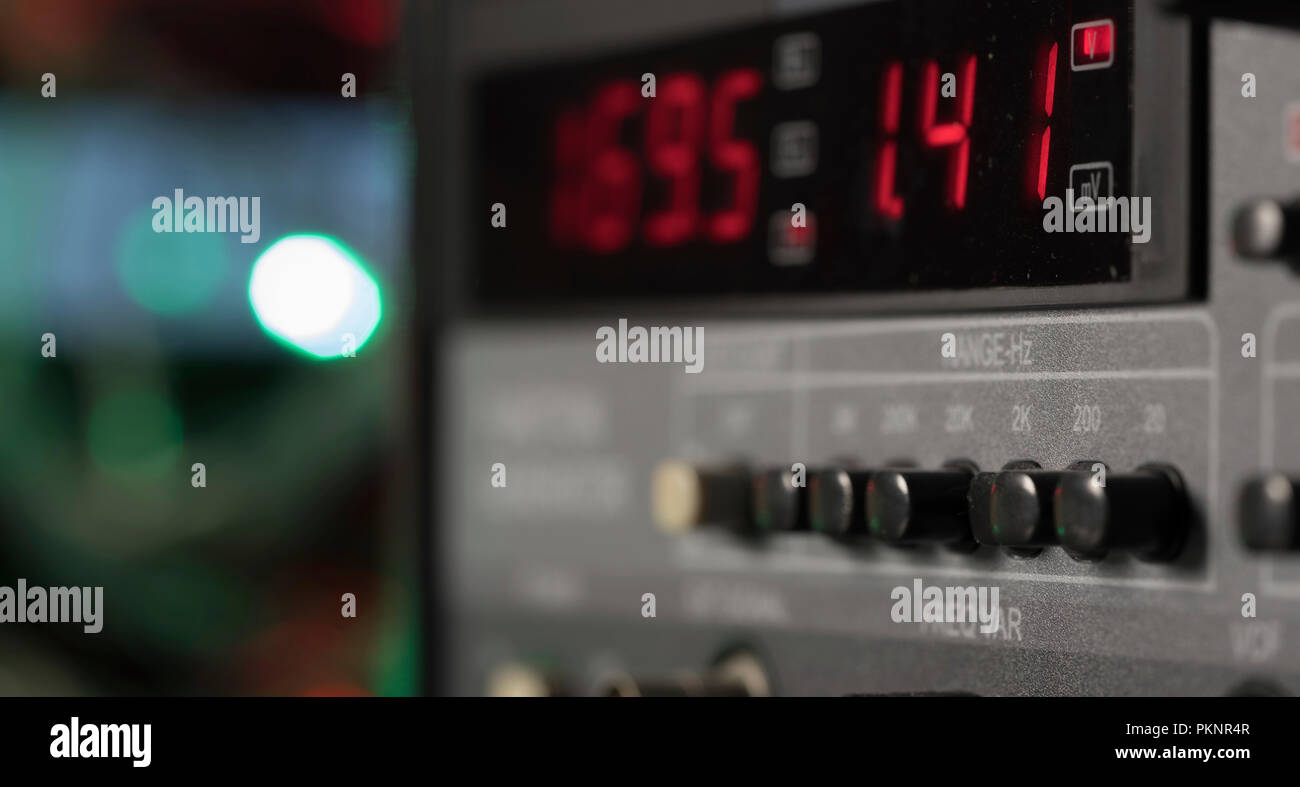 Electronic measuring instrument display Stock Photo - Alamy