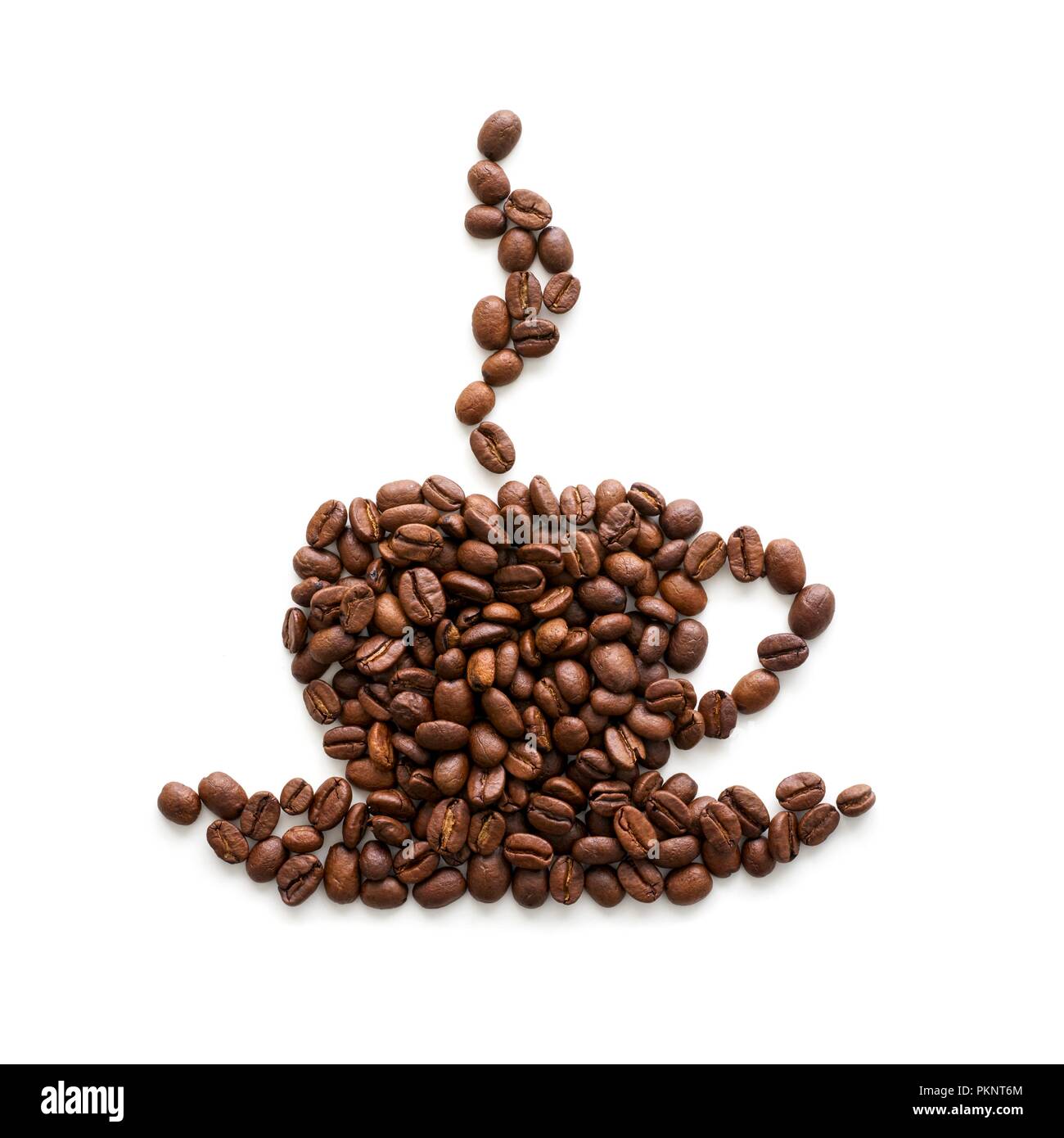 White cup coffee roasted beans hi-res stock photography and images - Alamy